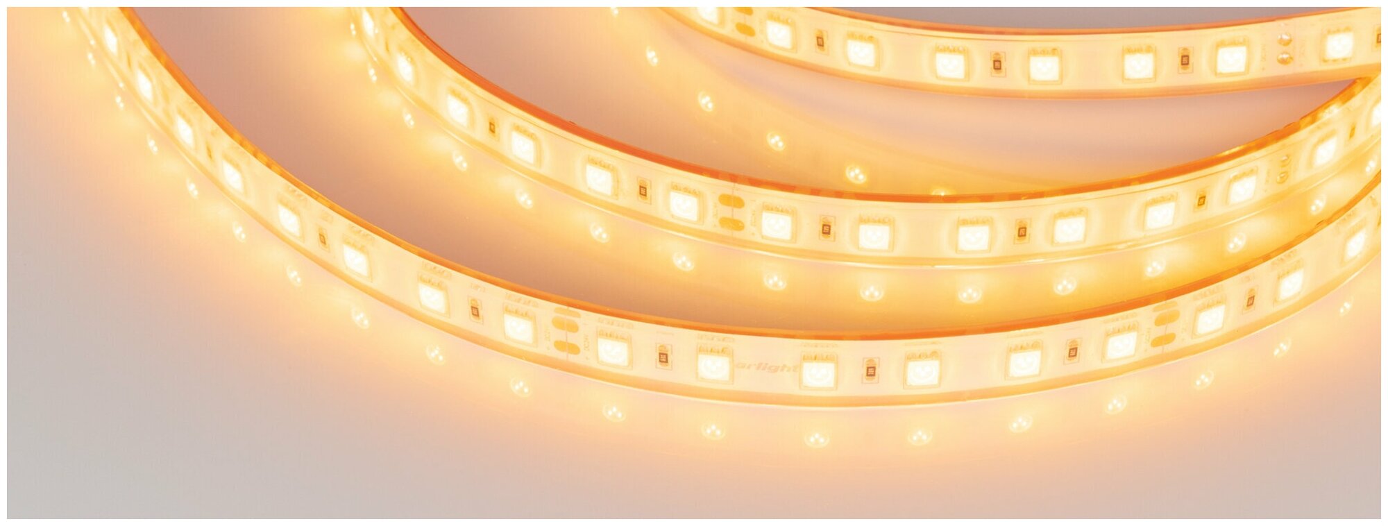 Лента герметичная RTW-PFS-B60-13mm 24V Yellow (14.4 W/m, IP68, 5060, 5m) (Arlight, 14.4 Вт/м, IP68)