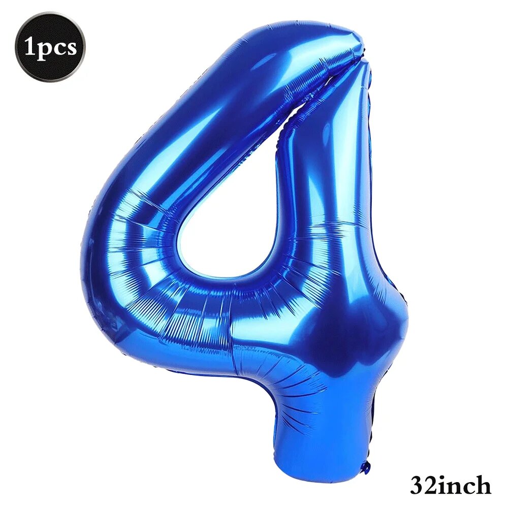 Воздушные шары EsenTroye многоцветные 32 дюйма 1-9 Blue 1pc