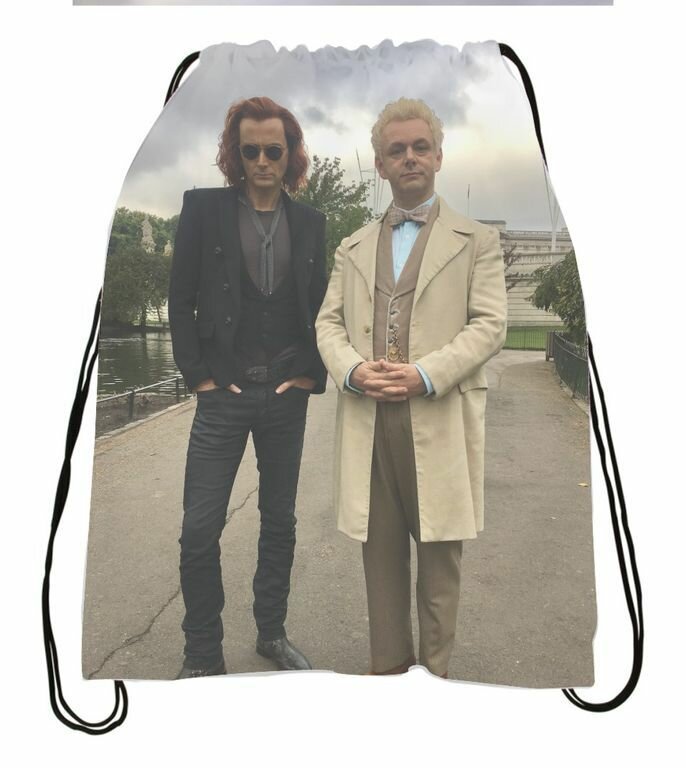 Сумка-мешок для обуви Благие знамения, Good Omens №5