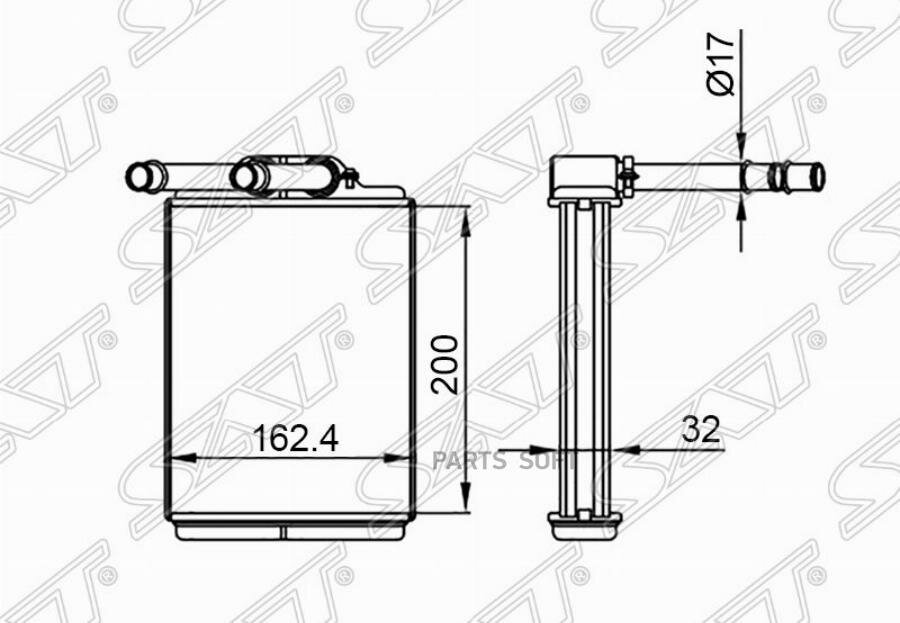 Радиатор отопителя салона Mercedes-Benz M-Class 97-05 SAT ST-MD65-395-0 | цена за 1 шт
