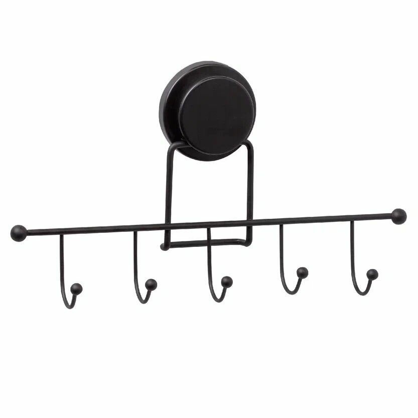 Планка 5 крючков для ванной Fixsen Magic Black FX-45005-5 черная