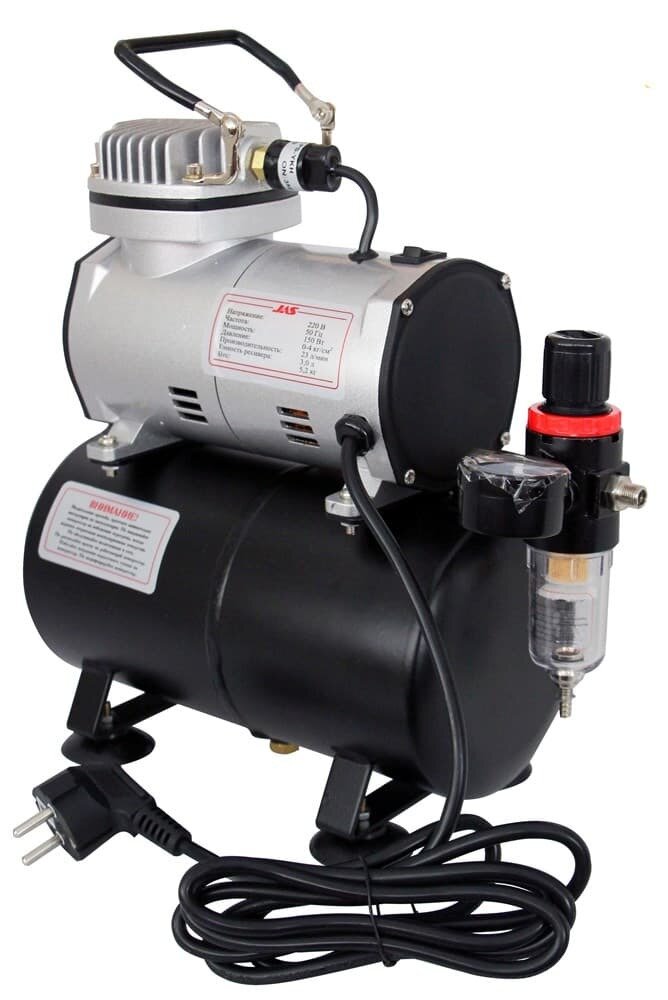 Аэрограф с компрессором "Мастер+" (3 предмета 1203, 1185, 1401)