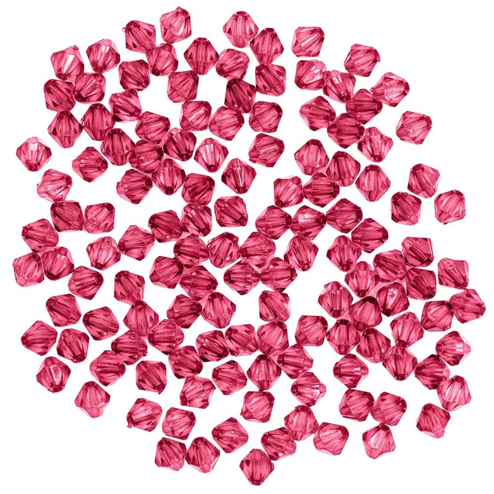 Акриловые бусины биконусы 0008658 малиновый 8 мм 25 г (5), цена за 1 уп.