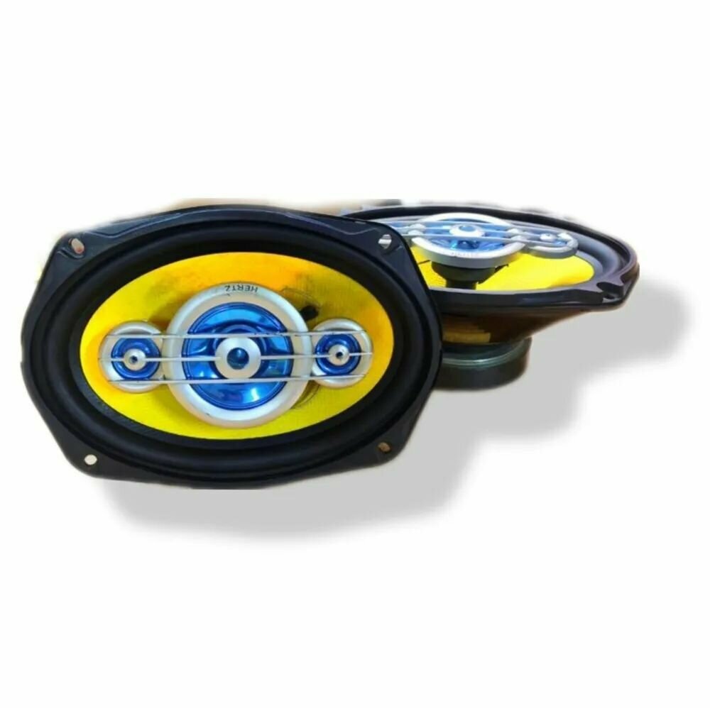 Автомобильные динамики HERTZ / Комплект из 2 штук / Коаксиальная акустика 4-х полосная, 16х24 См (6х9.45 Дюйм.) 1200 Вт.