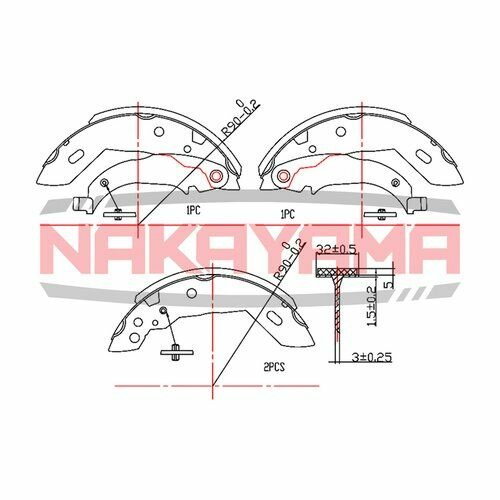 Колодки тормозные барабанные Nakayama HS7145NY