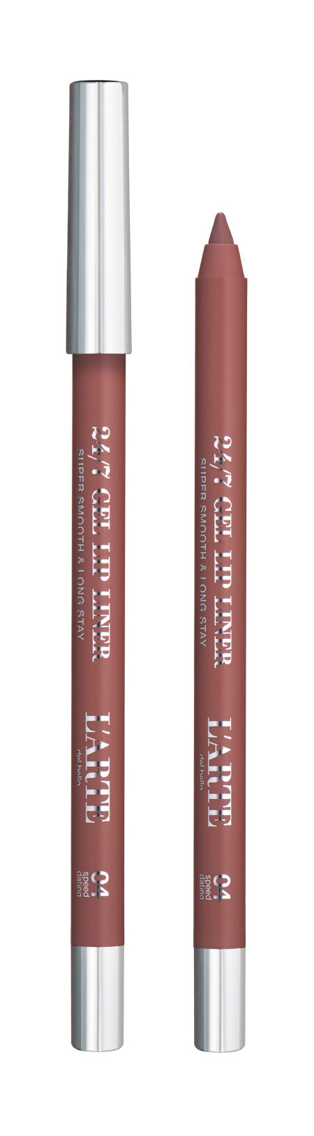 L'ARTE DEL BELLO Карандаш гелевый для губ 24/7 Gel Lip Liner устойчивый, 1,1 г, 04 speed dating