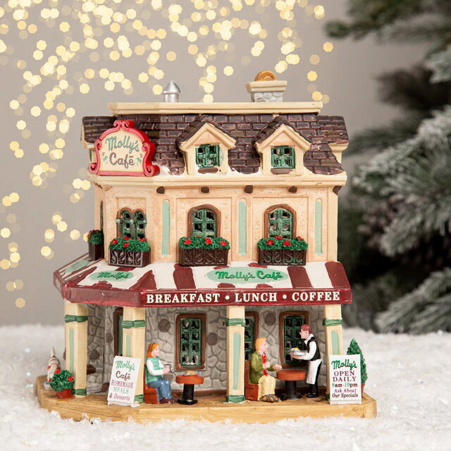 Домик Кафе на углу Латон роуд 18*17 см, подсветка, Lemax, 05687-lemax