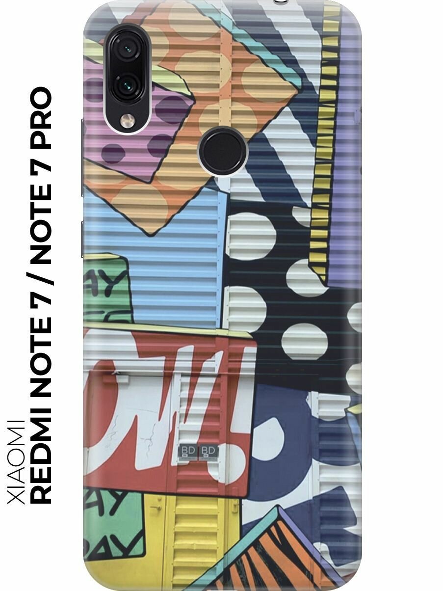 Силиконовый чехол Граффити на вагоне на Xiaomi Redmi Note 7 / Note 7 Pro / Сяоми Редми Ноут 7 / Ноут 7 Про