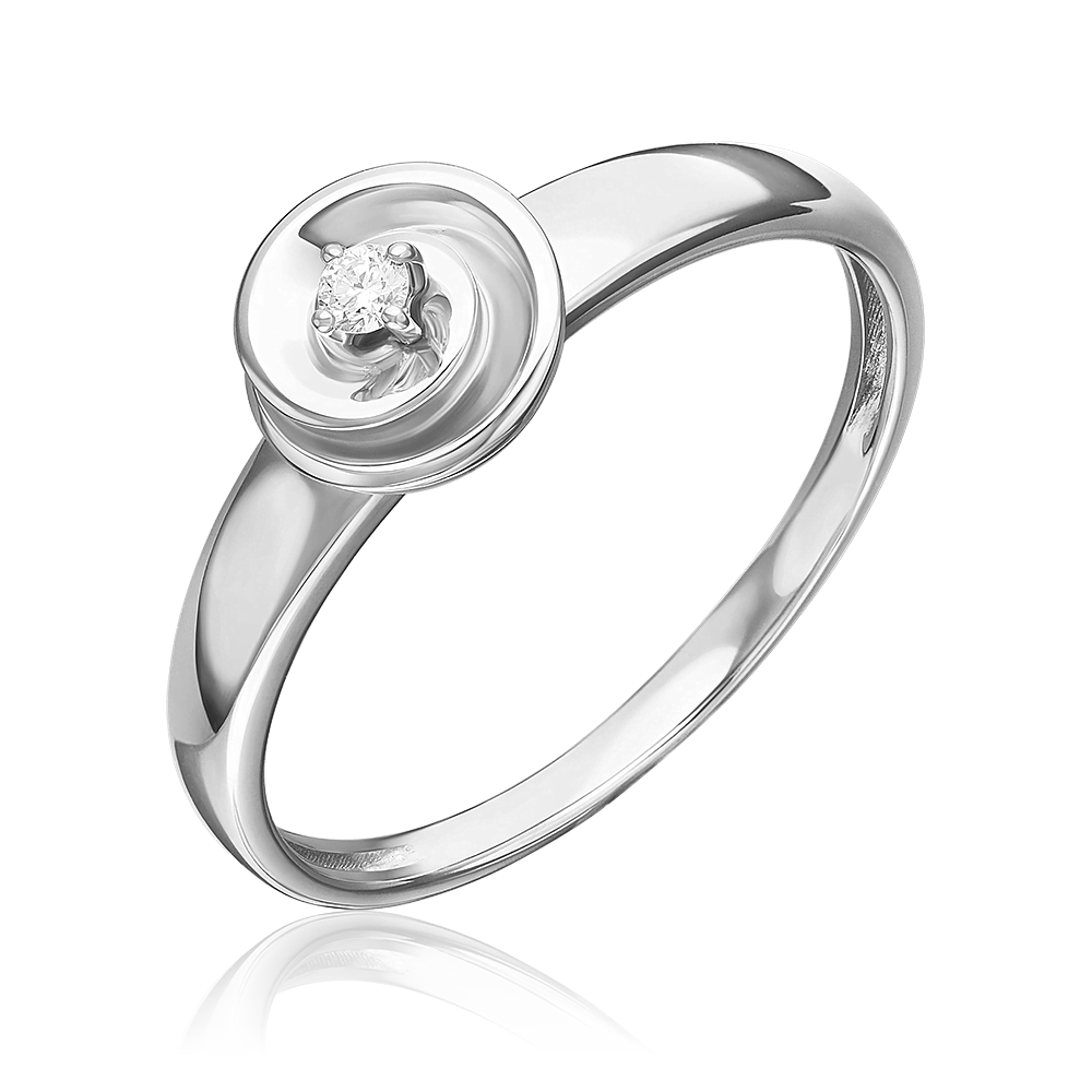 Кольцо PLATINA, белое золото, 585 проба, бриллиант