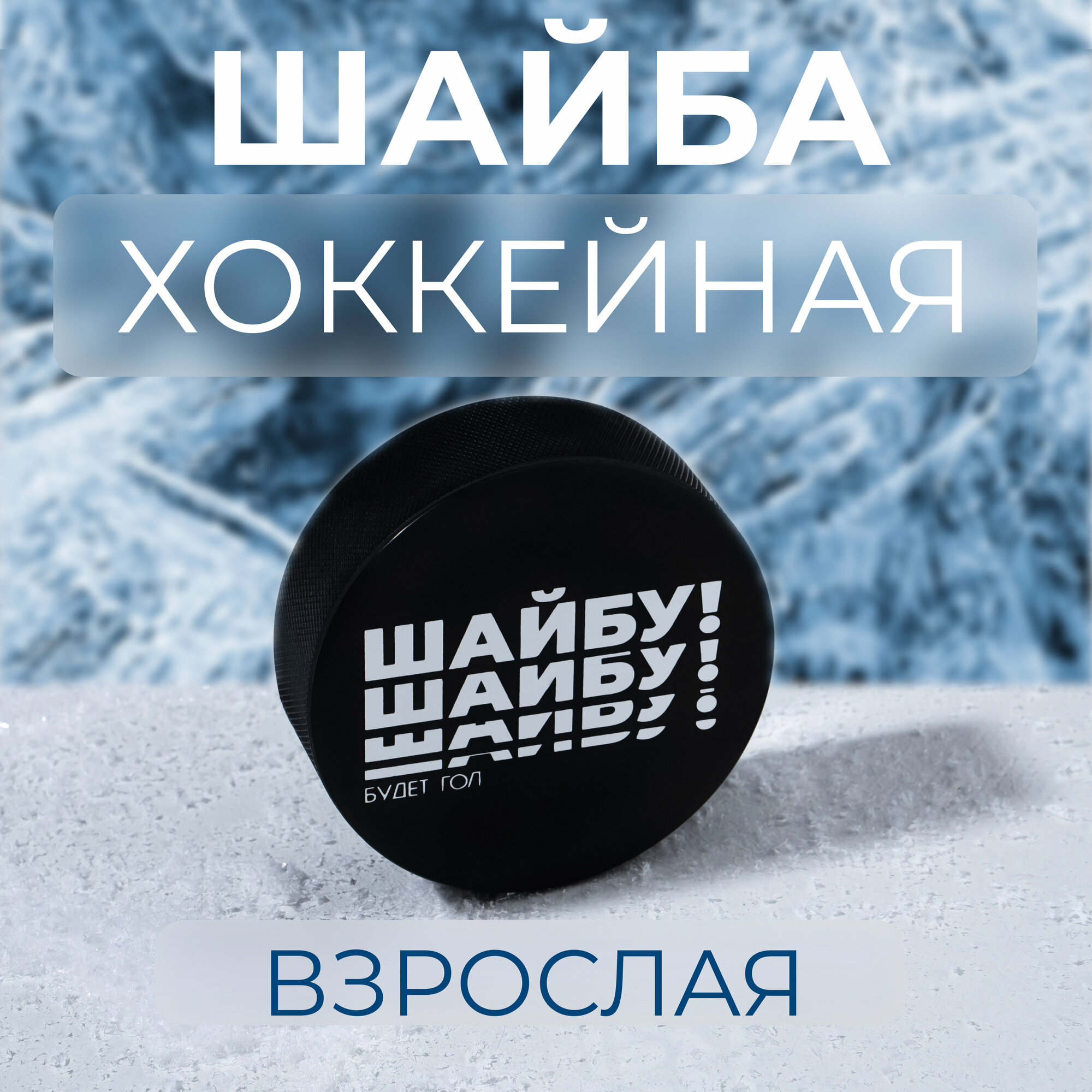 Шайба Winter Star, хоккейная, взрослая, цвет черный