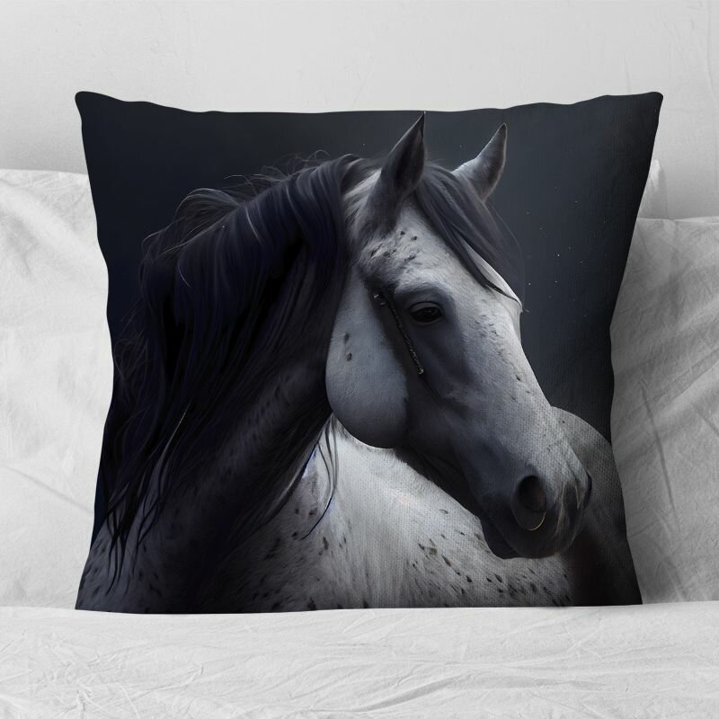 Подушка декоративная Олимп Кони 40х40 велюр