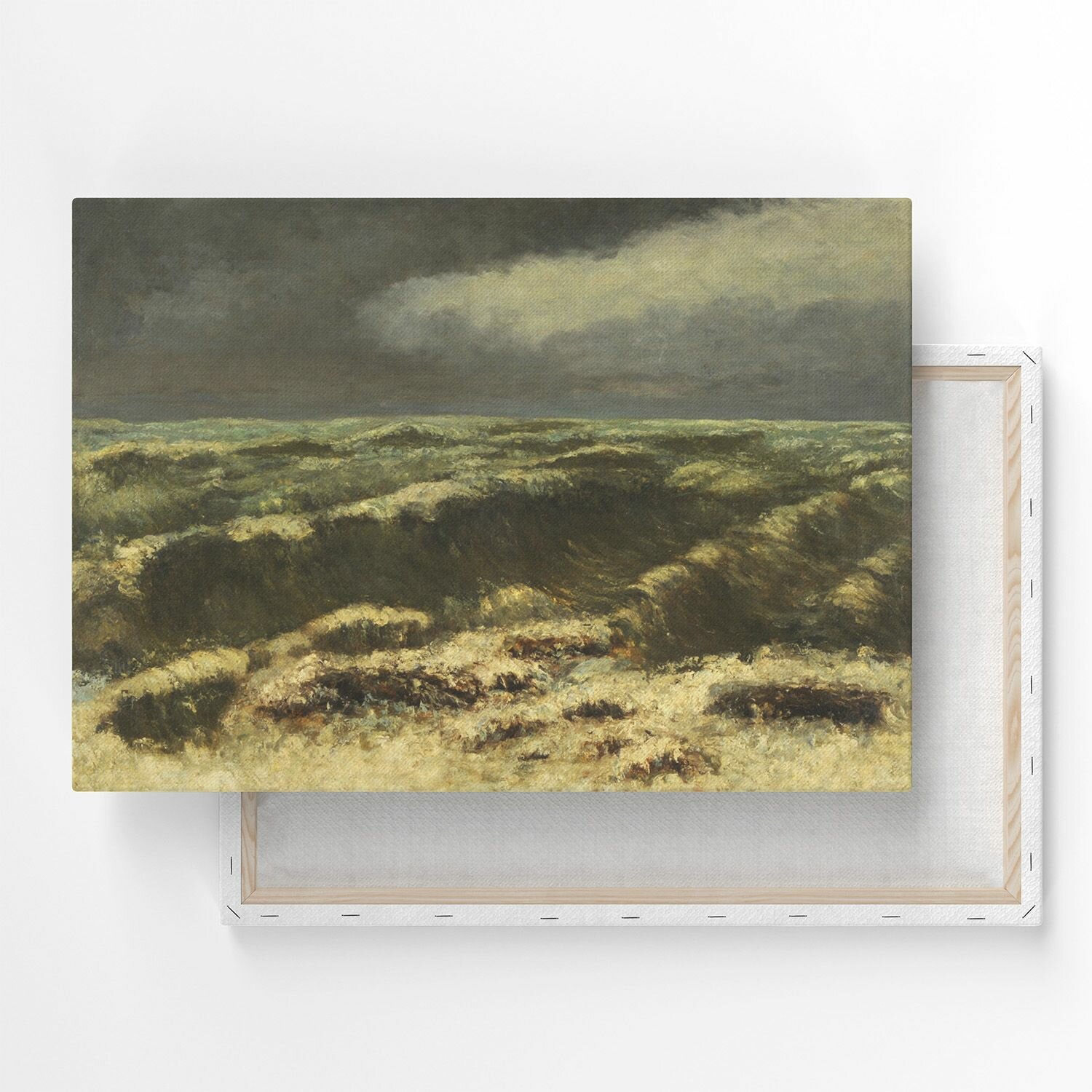 Картина на холсте, репродукция / Гюстав Курбе - Mer Orageuse / Размер 30 x 40 см