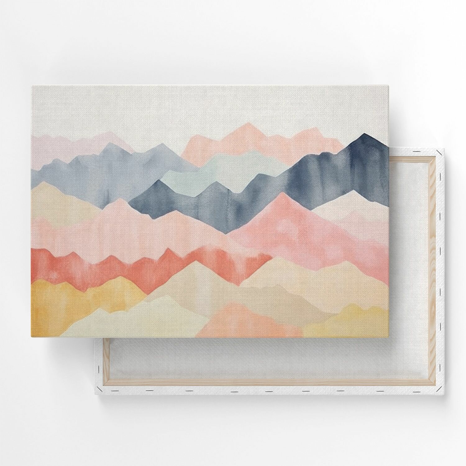 Картина на холсте, репродукция / Абстракции красками - Горы / Размер 40 x 53 см