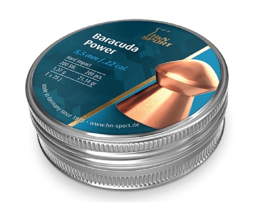 Пули для пневматики H&N Baracuda Power 5,5 мм, 1,37 грамм, 200 штук