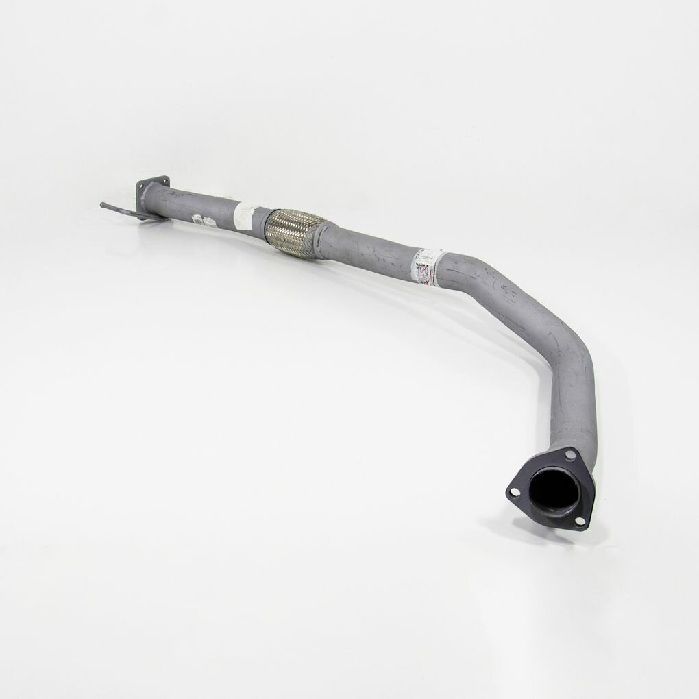 Труба глушителя ISUZU ELF NQR/NPR 4HK1, на 2 фланца, с гофрой, фобос