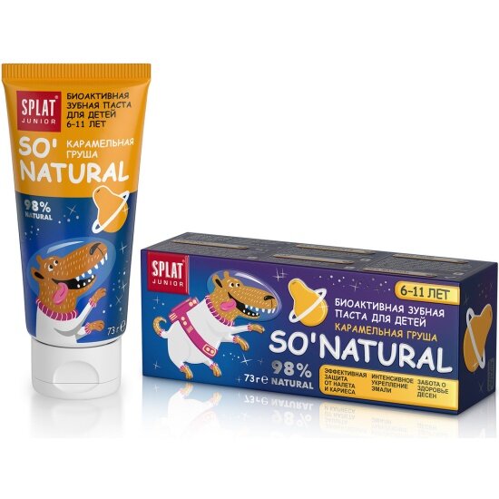 Детская зубная паста Splat Junior 6-11 лет Карамельная груша, 55 мл