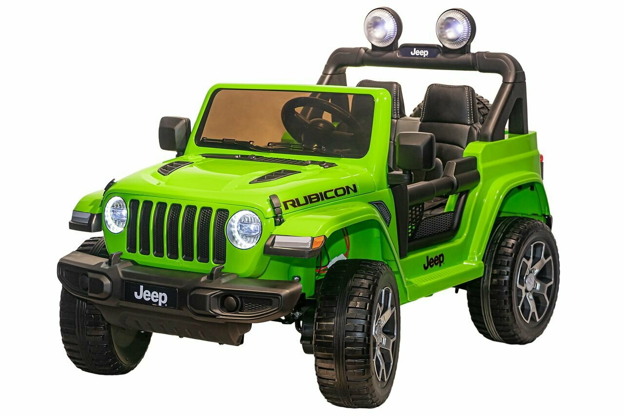 Электромобиль Toyland Jeep Rubicon DK-JWR555, зеленый, максимальная скорость до 5 км\ч, от 3 до 8 лет