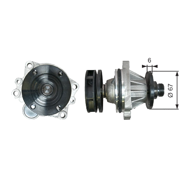 GATES WP0141 (WP0141) помпа BMW (БМВ) 3,5,7-серии e36,46,34,39,38 mot. m52
