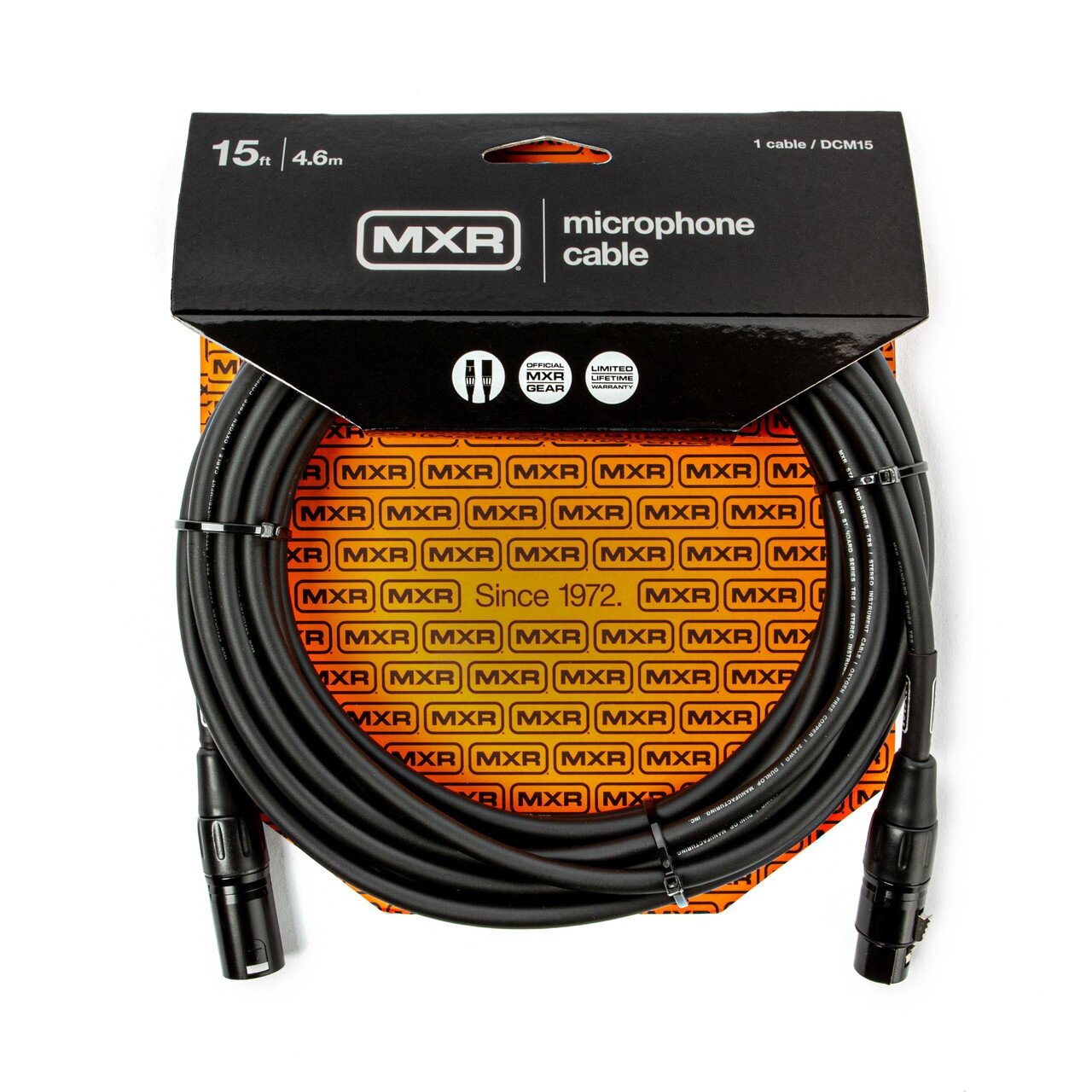 Микрофонный кабель, Dunlop DCM15 MXR XLR-XLR, черный, 4.5 м (прямой-прямой)