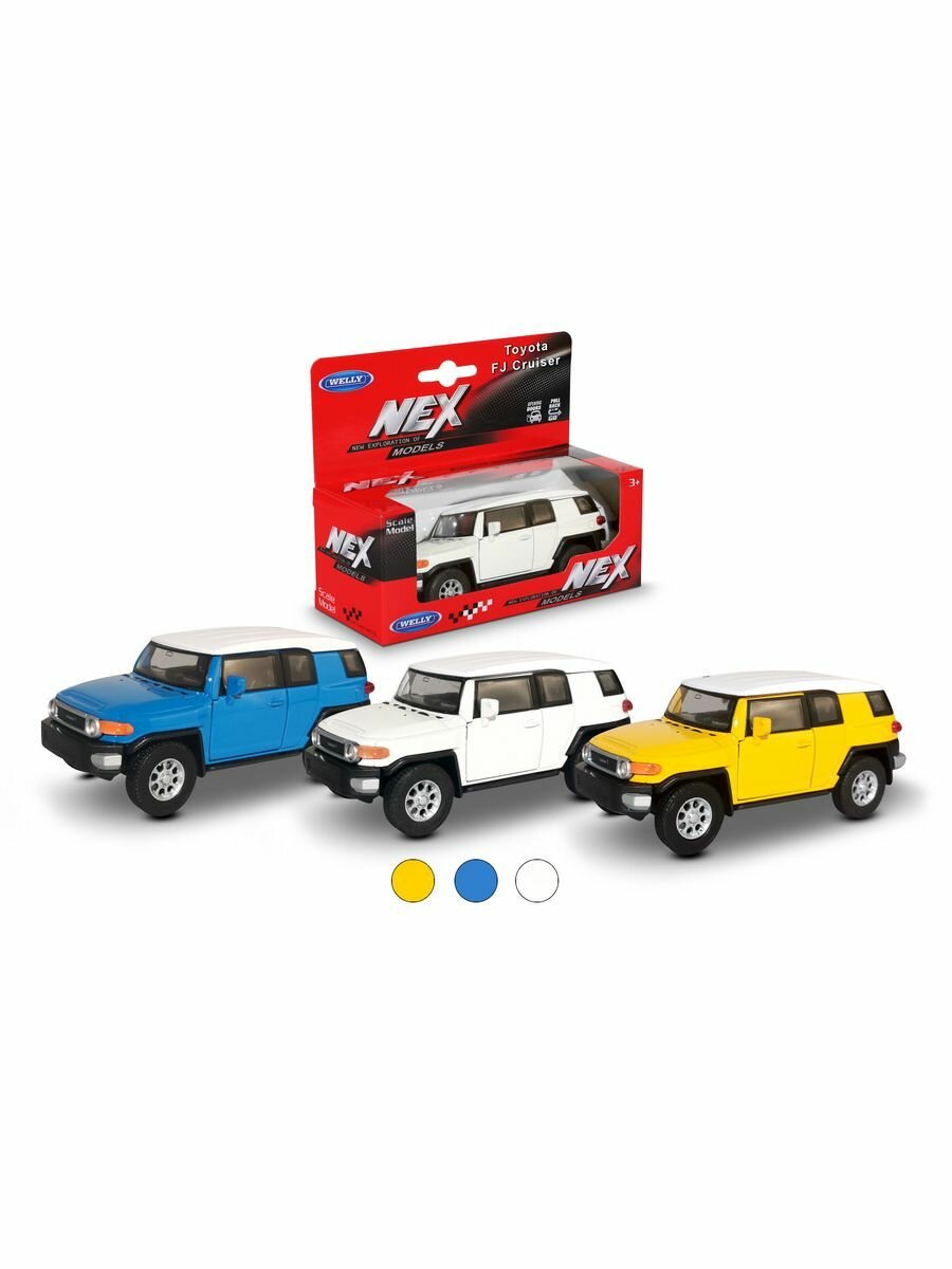 Игрушка Welly, модель машины 1:38 с пруж. мех, TOYOTA FJ CRUISER, цв. в асс. 43639L-W