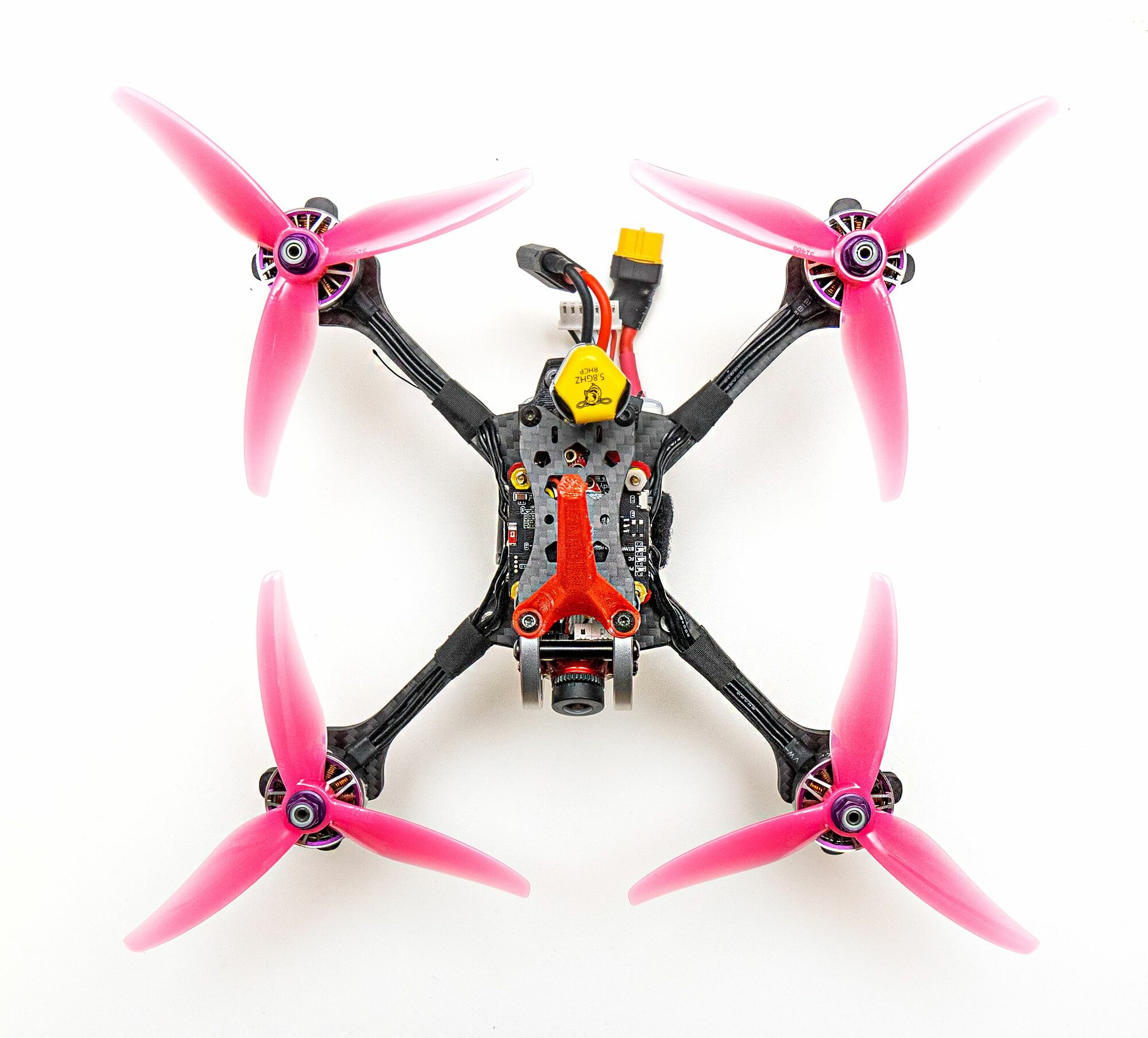 Пропеллеры FPV 5" GemFan Hurricane 51466V2(4 штуки), малиновые