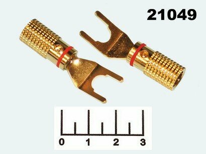 Клемма U-образная 5.5/8 gold металл красная