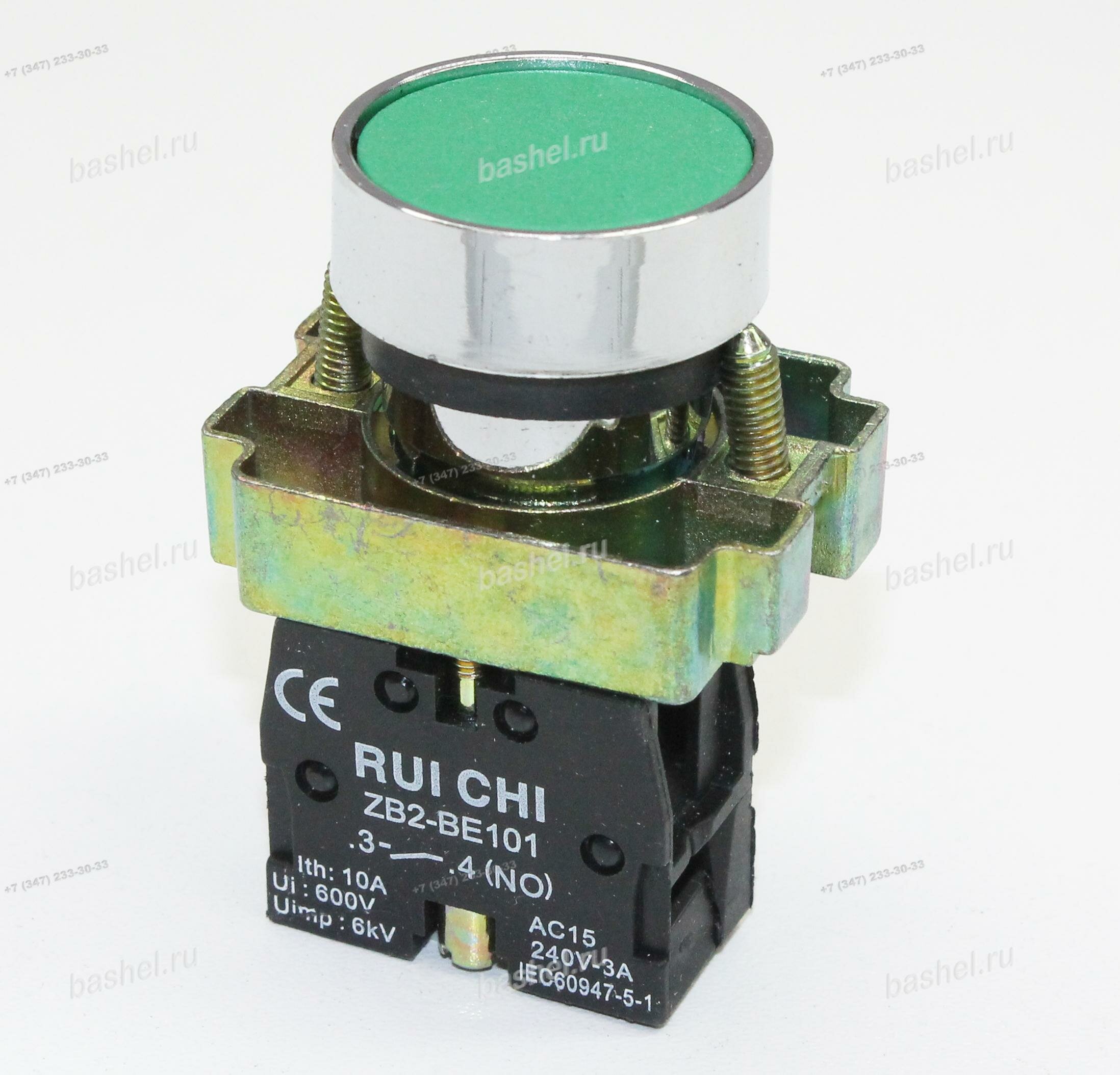 Кнопка 3SA8-BA31 зелёная, RUiCHi