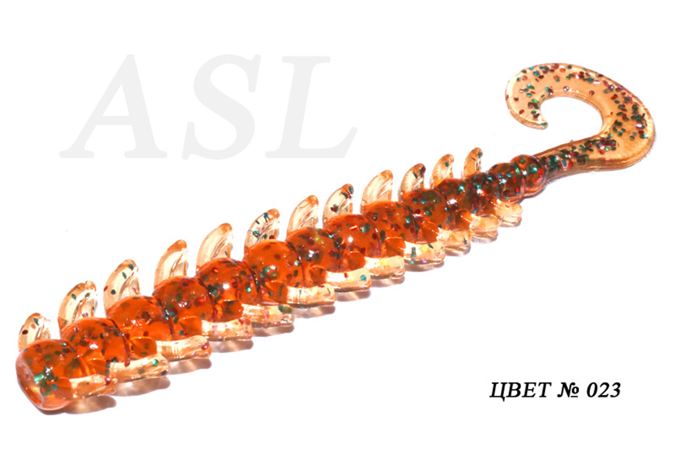 Силиконовая приманка ASL "Бакси" цвет №023, L- 10см (4"), 5шт/уп