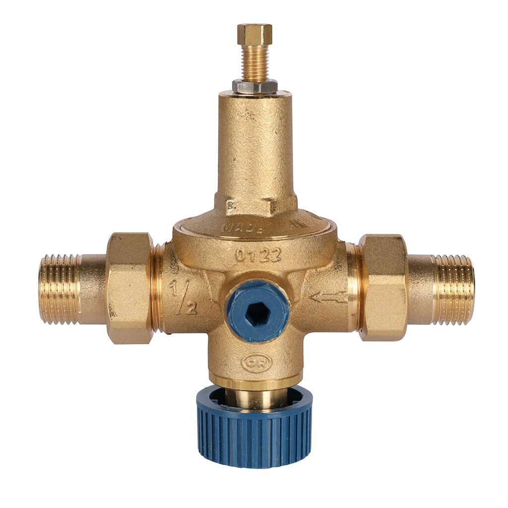 Клапан автоматической подпитки 1/2", НР-НР, PN 10, с выходом под манометр 0524.115, STOUT (Италия)