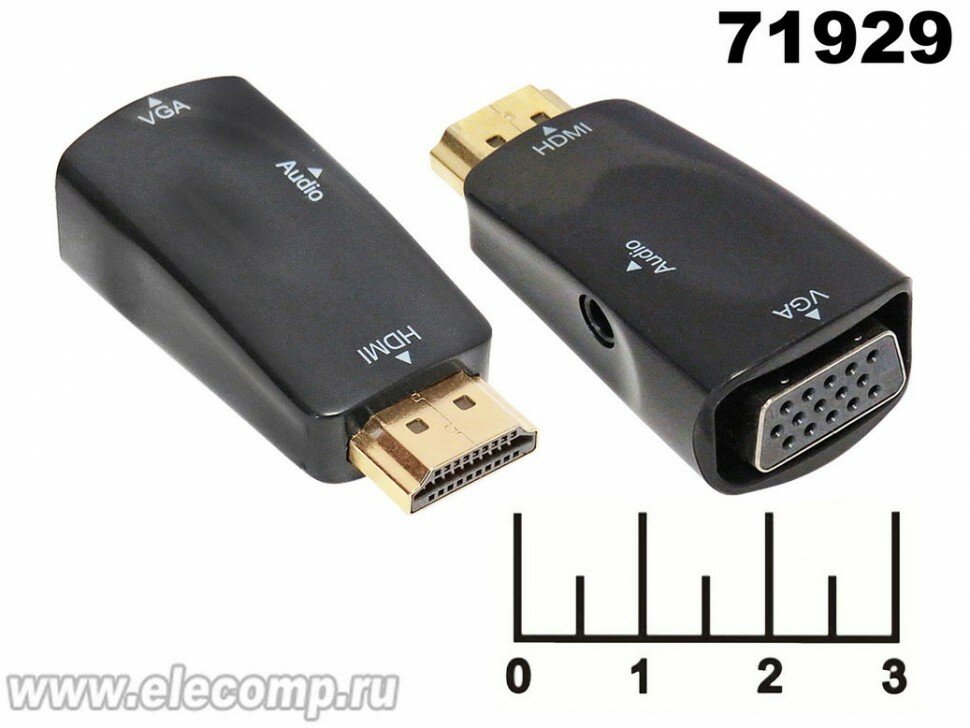 Конвертор HDMI-выход VGA 15pin + AUD 3.5 OT-AVW20 (UN-HTV001)