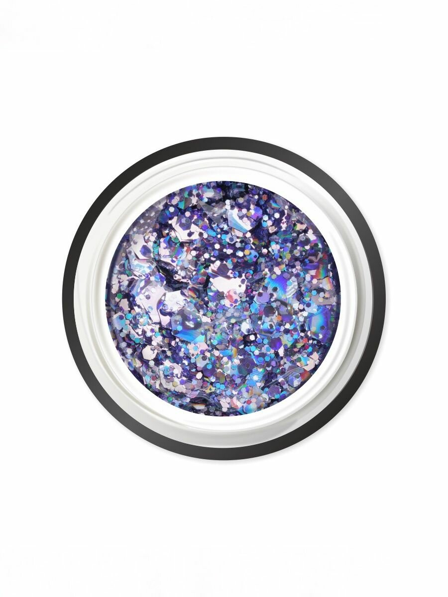 Nail Club Гель-краска для ногтей с глиттером GJ-22 Fairy Flower 5 мл
