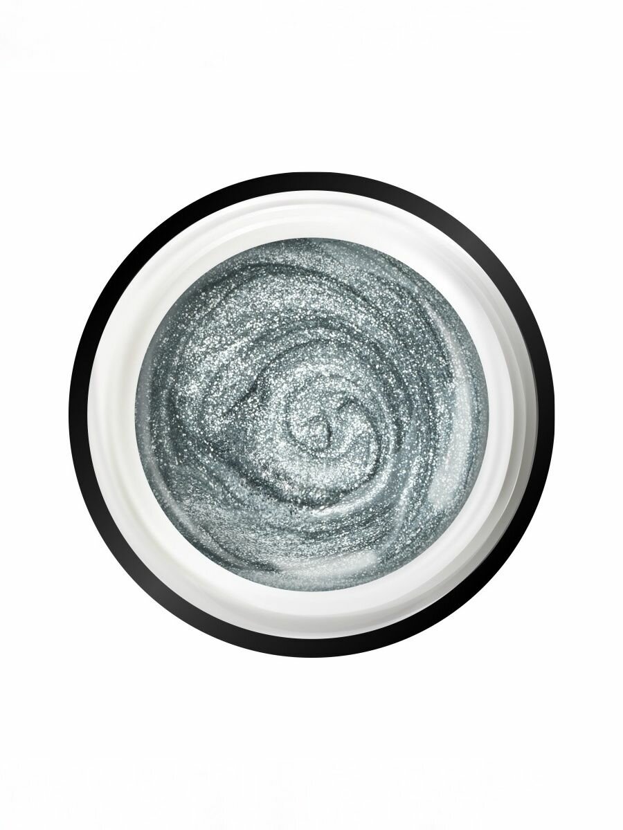 Nail Club Гель-краска с шиммером, с липким слоем GO-59 Silver