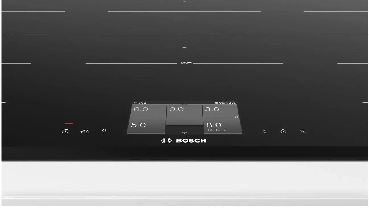 Индукционная варочная поверхность Bosch PXX995KX5E черный, 5 конфорок, мощность 11100Вт, стеклокерамика