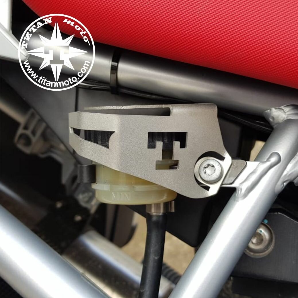 Защита заднего тормозного бачка BMW R1200GS, R1200GS Adv, HP2, R nineT. Серебристый