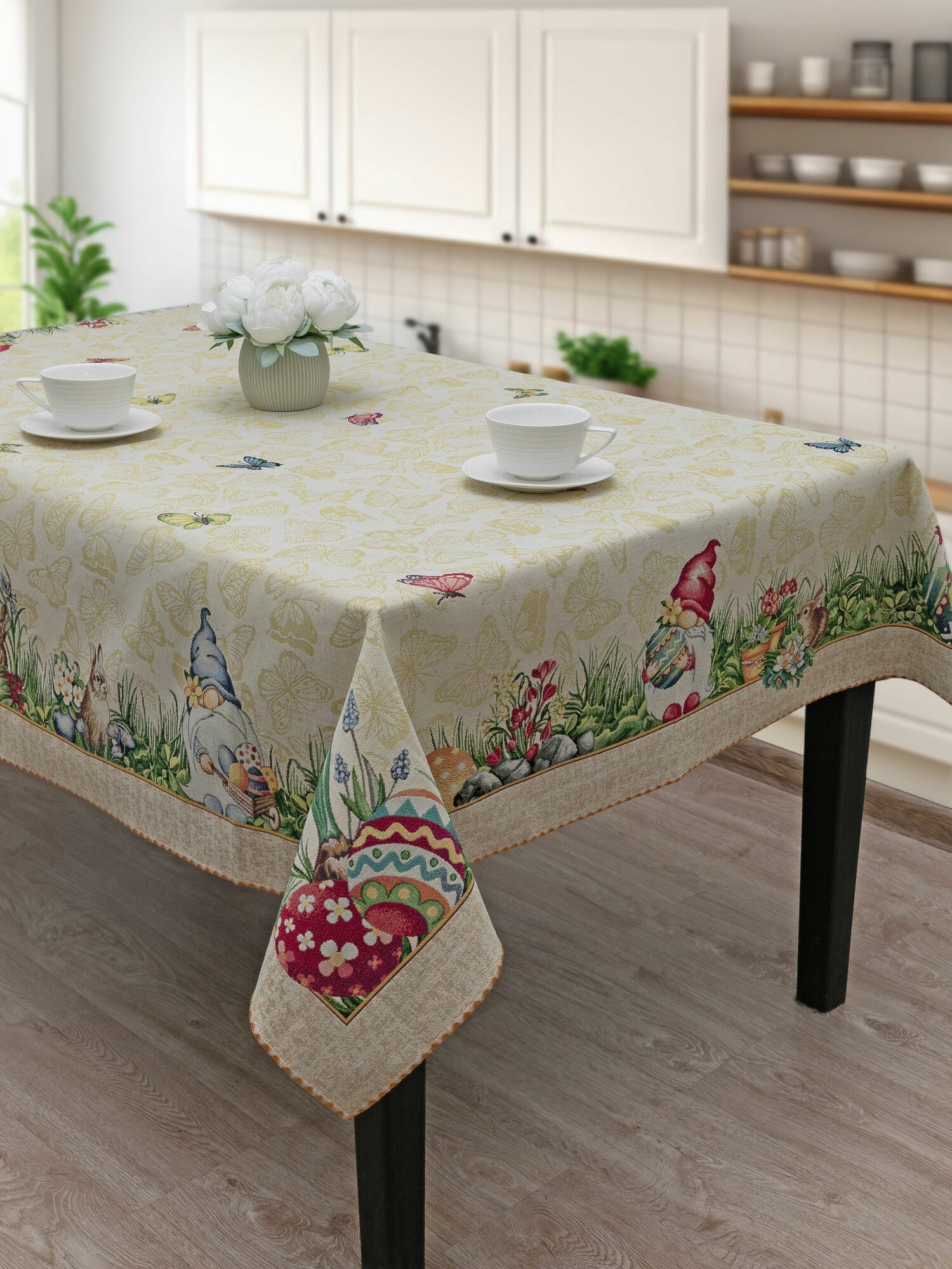 Скатерть на стол гобеленовая прямоугольная 140х180 см, Vingi Ricami