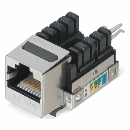 Модуль WRline (WR-KJ-RJ45-C5E-SH-90) информ. KeystoneRJ45 1 кат.5E FTP черн.