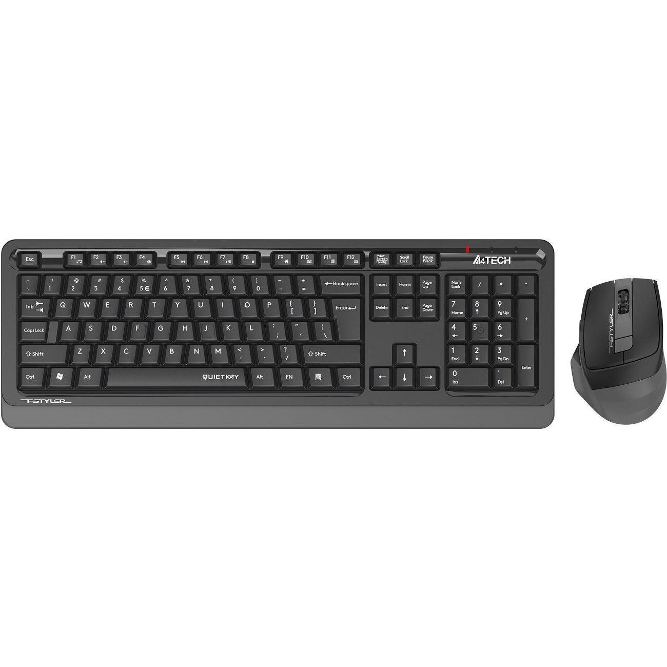 Комплект клавиатуры A4TECH и мыши Fstyler FG1035 черный/серый