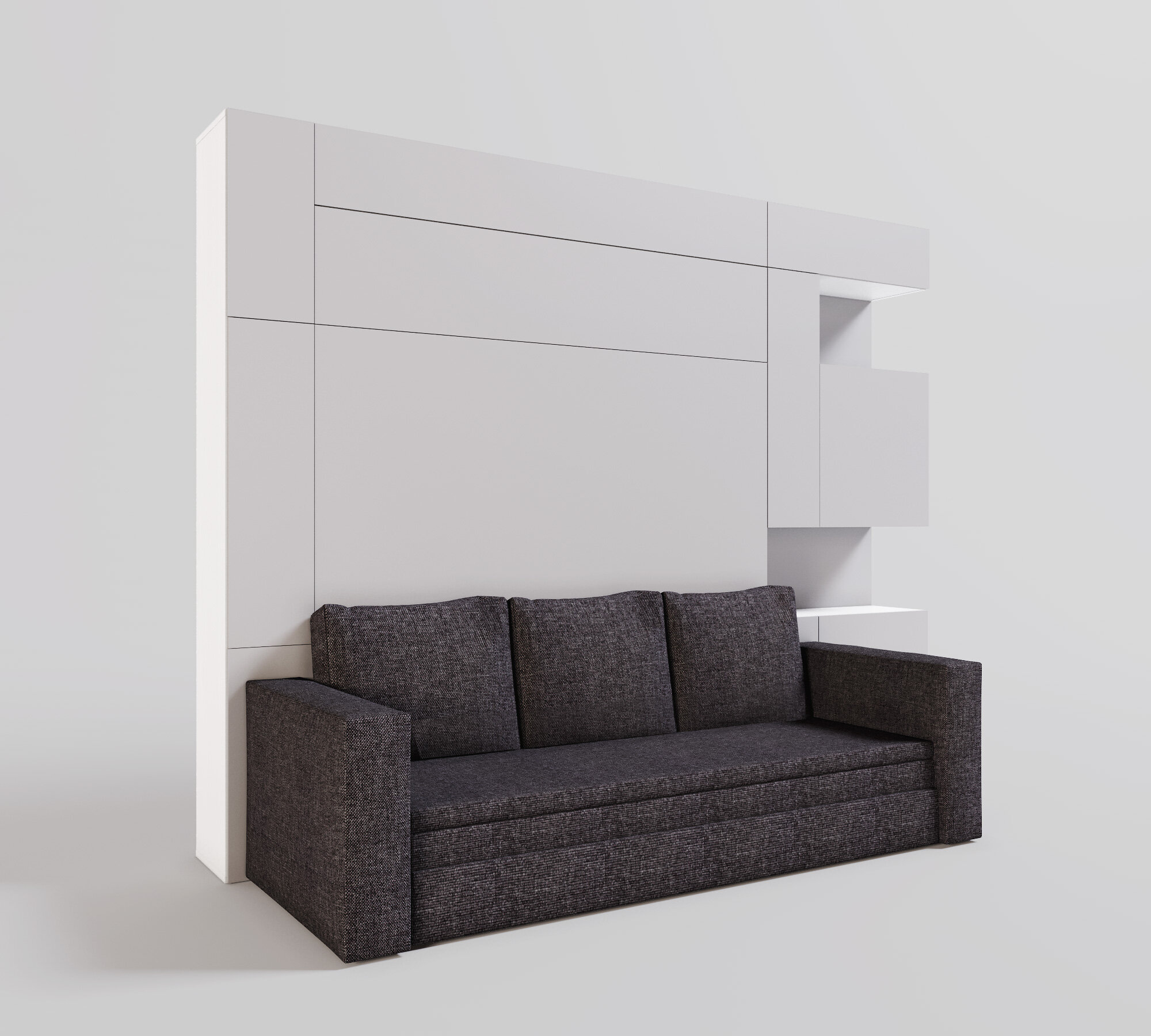 Шкаф кровать-трансформер с диваном Летто Максима Гранде 1800 исполнение 3/2 Тренд