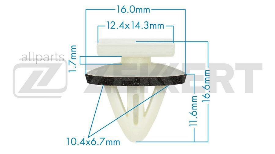 ZEKKERT BE-3549 Клипса крепёжная Hyundai (миним. кол-во заказа 10 шт)