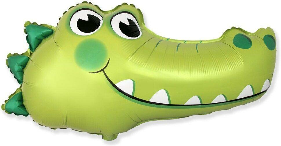 Шар (31'/79 см) Фигура, Голова, Милый Крокодил, 1 шт.