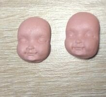 Набор лиц - 2 шт. для ватной игрушки, кукол, малыш, карапуз, озорник, мальчик, девочка снегурочка