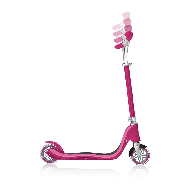 Детский самокат Globber FLOW 125 Lights V2, двухколесный, нескладной - Ruby — фото 1