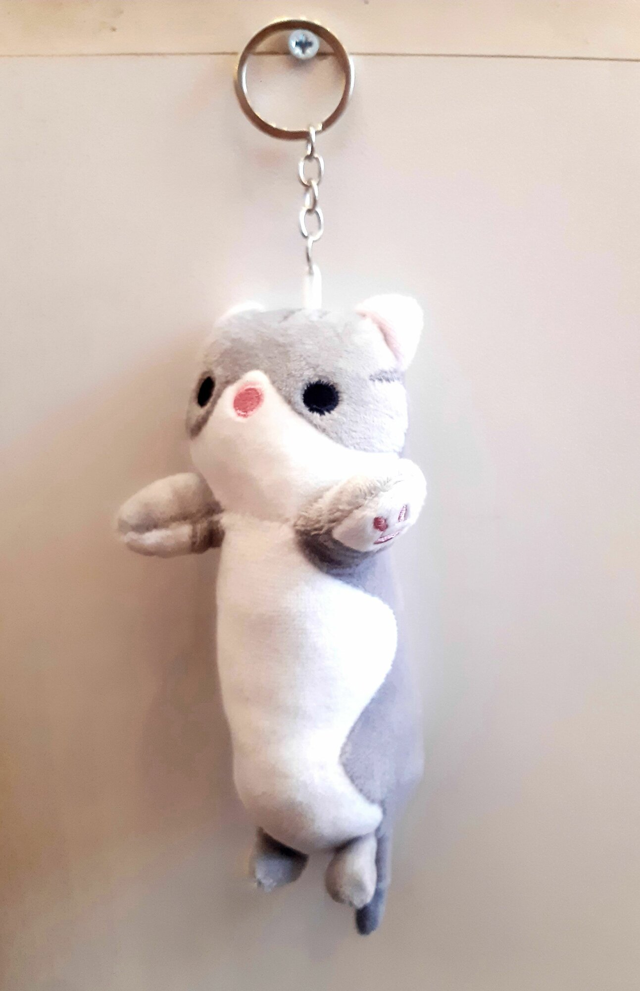 Брелок Кот-батон игрушка мягкая на рюкзак