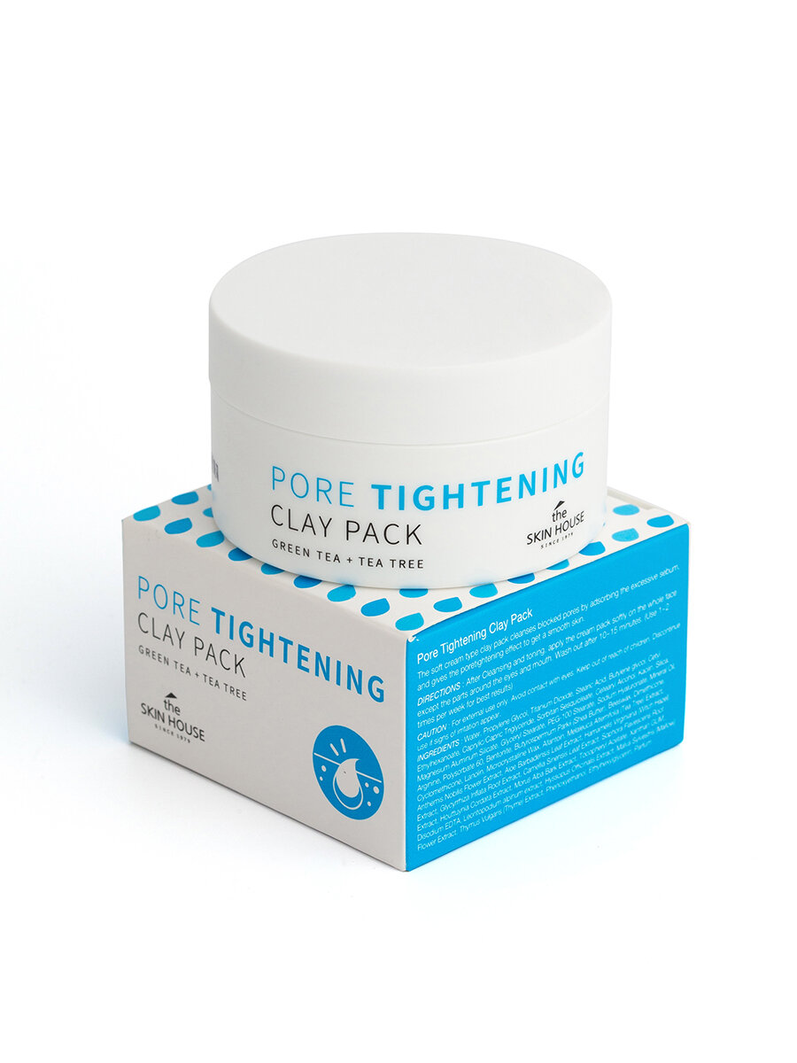 THE SKIN HOUSE Глиняная маска для сужения пор, для ухода за кожей лица, маска косметическая, корейская косметика. 100мл