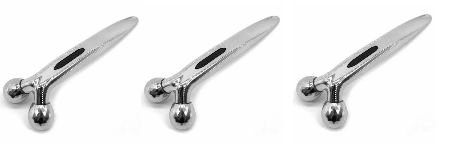 Роликовый лифтинг-массажер Nail Art для лица и тела, 3D Body Massager Andorse, серебристый - 3 штуки