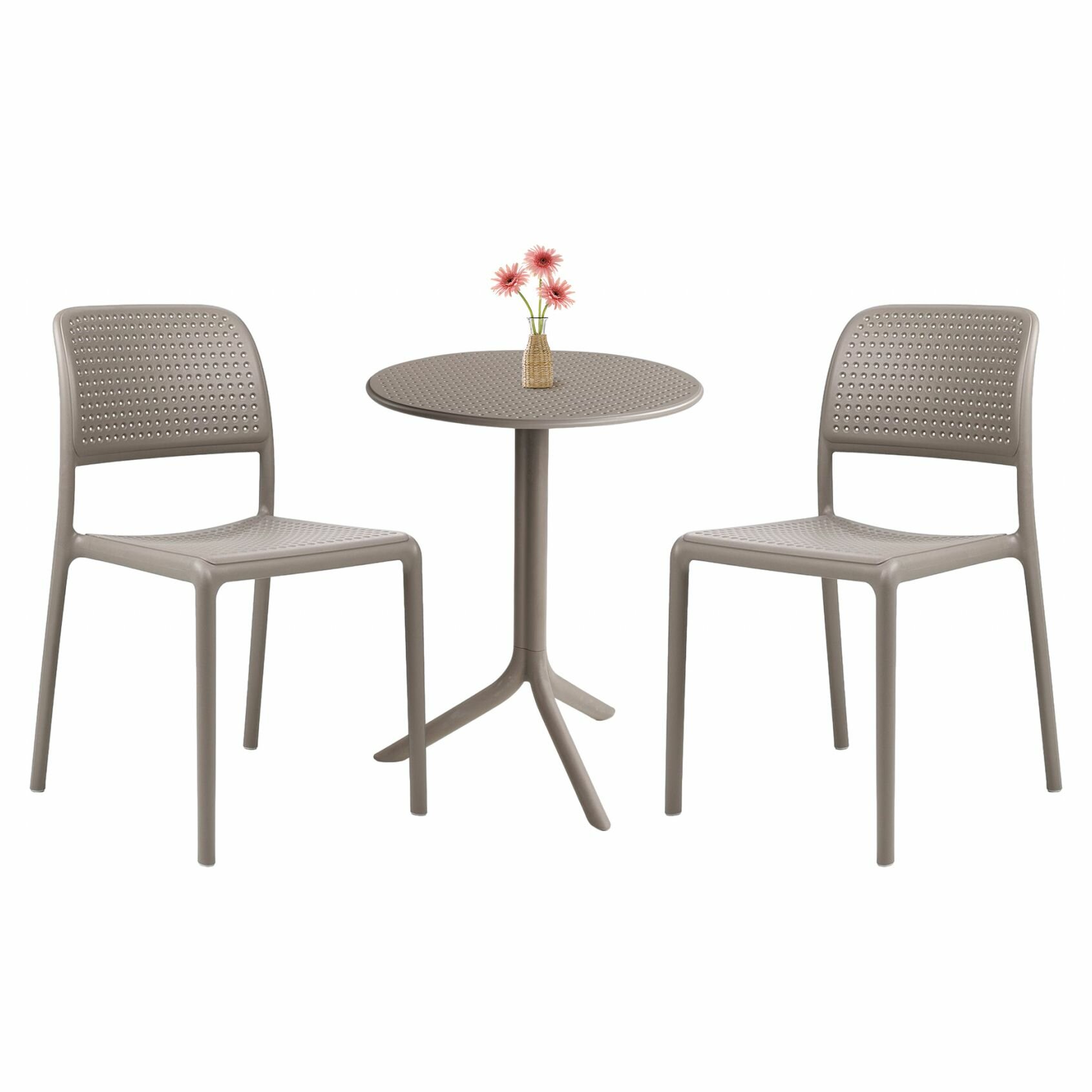 Комплект садовой мебели для дачи на 2 персоны Step Bora Bistrot, тортора, NARDI