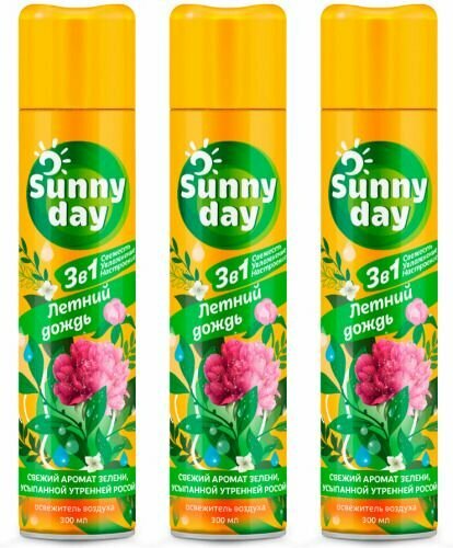 Sunny day Освежитель воздуха Летний дождь, 300 мл, 3 шт