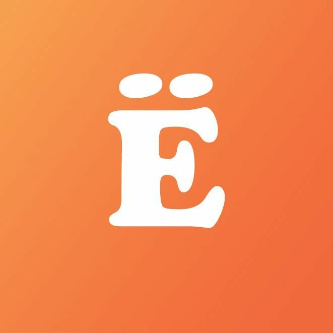 Буква Ё из акрила для вывесок 5 см / шрифт 1 белый