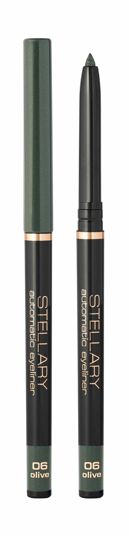STELLARY Карандаш автоматический для глаз Automatic Eyeliner, 0,28 г, 06 Оливковый