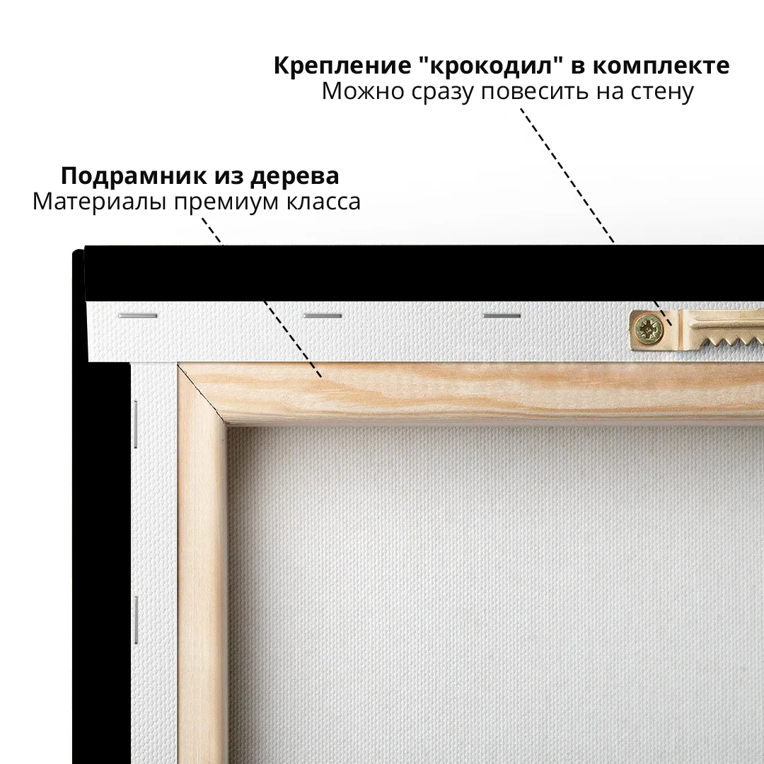Картина на стену большая на холсте интерьерная Силуэт 50х80 см
